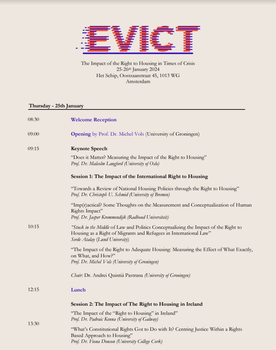 EVICT Conference on The Impact of the Right to Housing in Times of ...